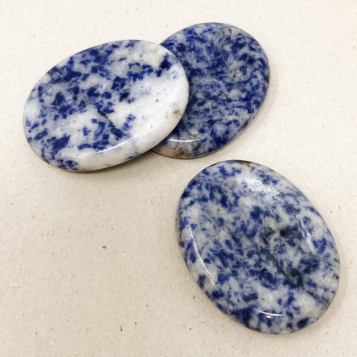 Natural Sodalite Worry Stones – Kumi Oils
